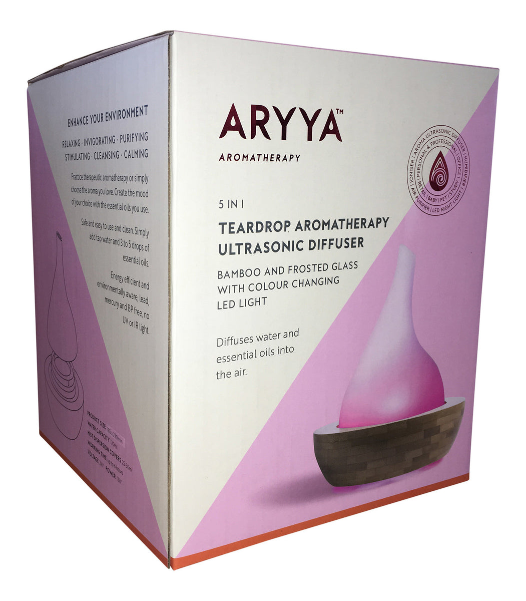 SaltCo Aryya Ultrasonic Diffuser Bamboo Teardrop – The Vitamins Shoppe