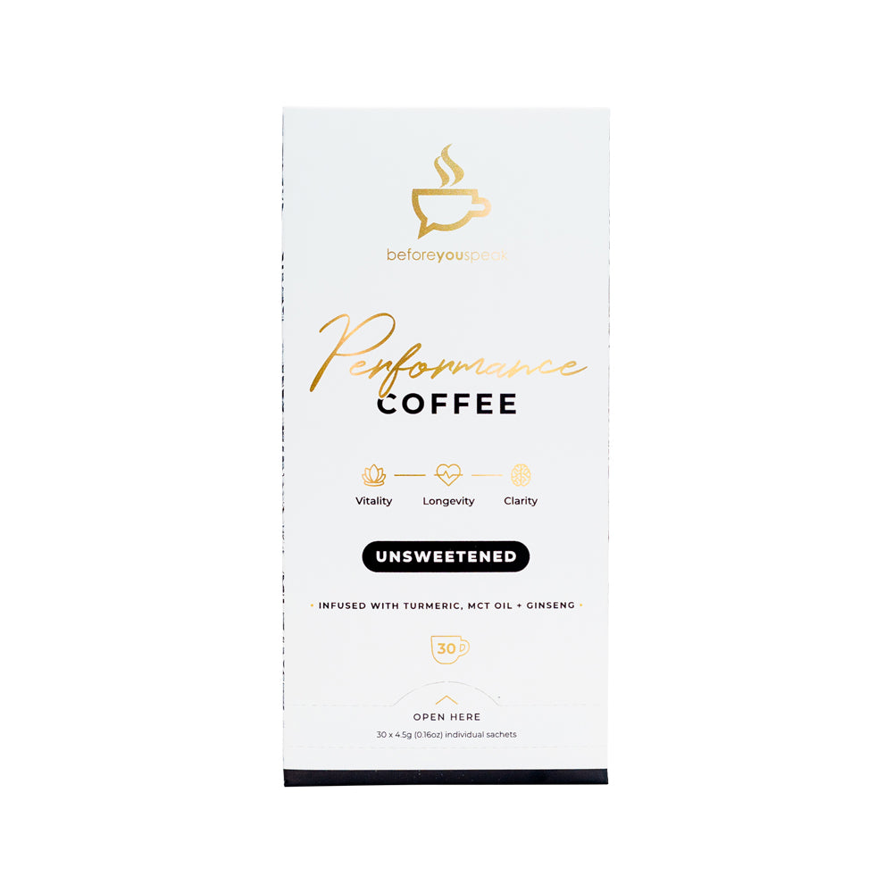 Before You Speak Performance Coffee Unsweetened 4.5g x 30 Pack – The ...