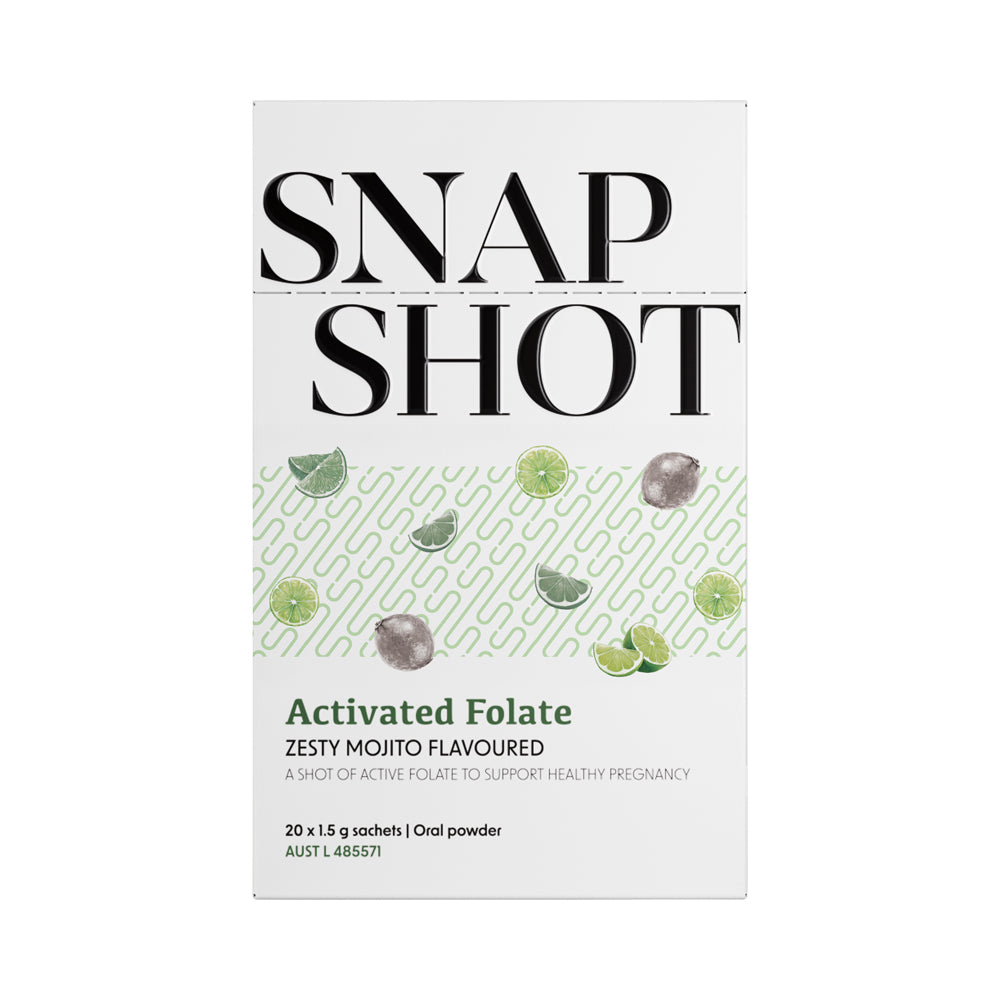 SNAP SHOT ACTIVATED FOLATE ZESTY MOJITO FLAVOURED SACHET 1.5G X 20 PAC ...