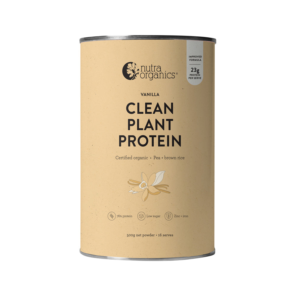 NUTRA ORGANICS CLEAN PLANT PROTEIN VANILLA 500G – The Vitamins Shoppe