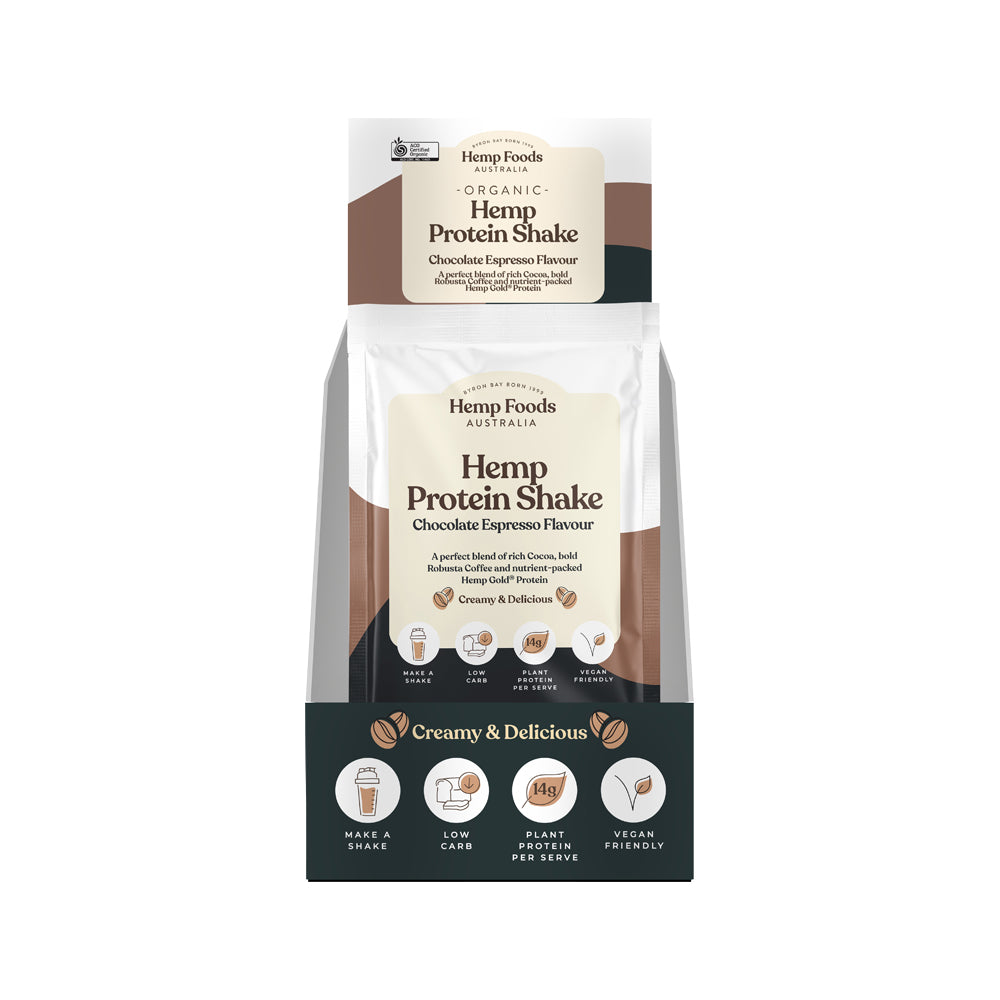 Hemp Foods Australia Hemp Protein Shake Chocolate Espresso Sachet 35g ...