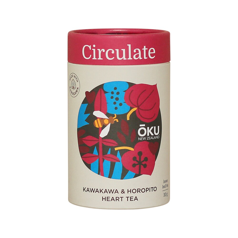 OKU NEW ZEALAND CIRCULATE KAWAKAWA & HOROPITO HEART TEA LOOSE LEAF 30G ...