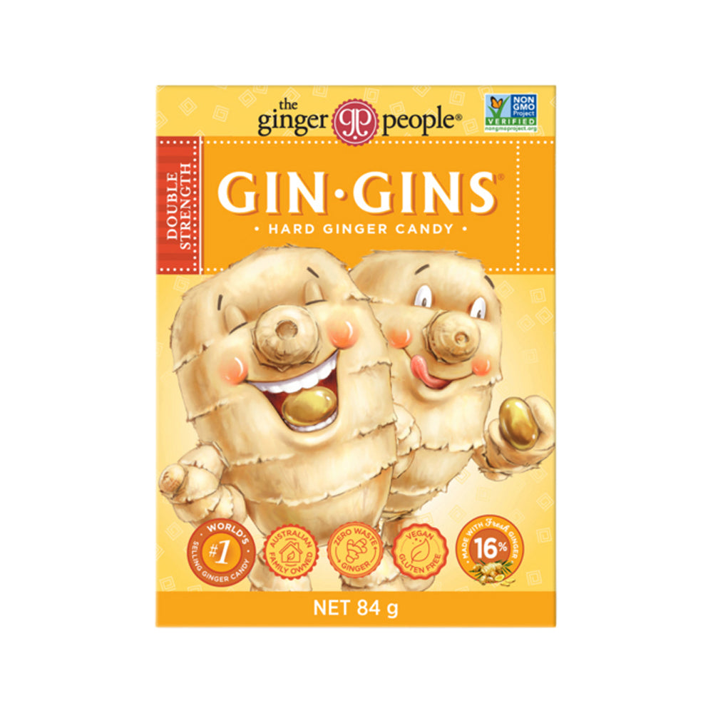 The Ginger People Gin Gins Hard Ginger Candy Double Strength 84g – The ...