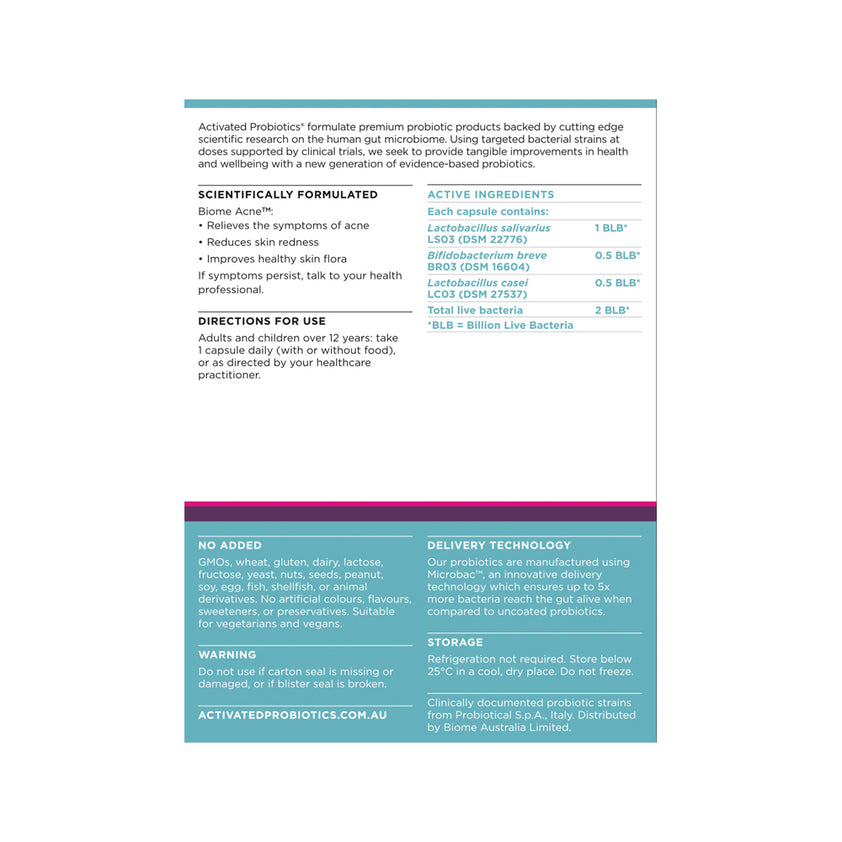 Activated Probiotics Biome Advanced Probiotic 10vc – The Vitamins Shoppe