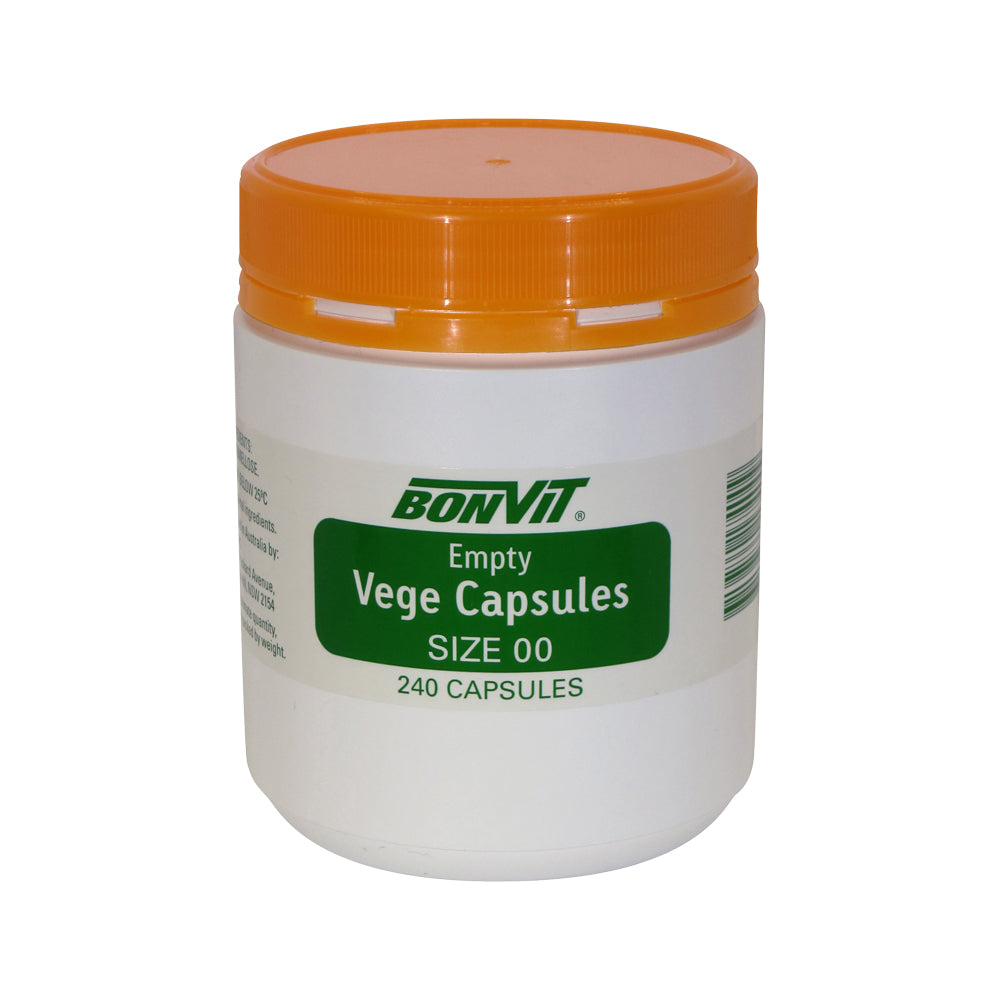 Bonvit Empty Vege Capsules Size 00 240c – The Vitamins Shoppe