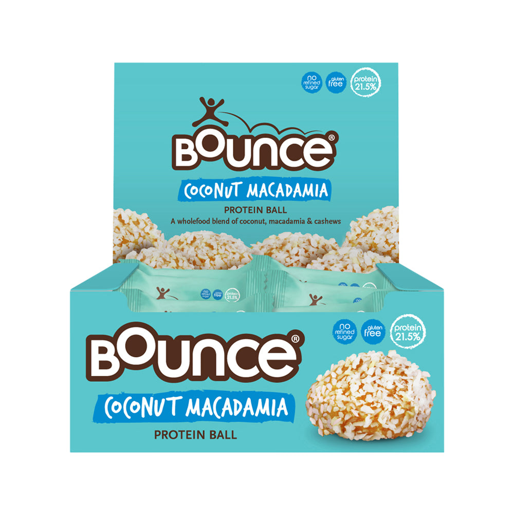 Bounce Protein Balls Coconut Macadamia 40g x 12 Display – The Vitamins ...