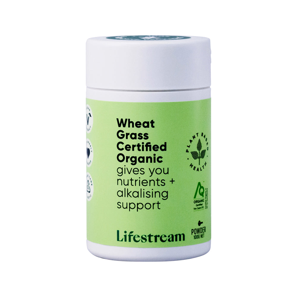 Lifestream Wheat Grass Certified Organic Powder 100g – The Vitamins Shoppe