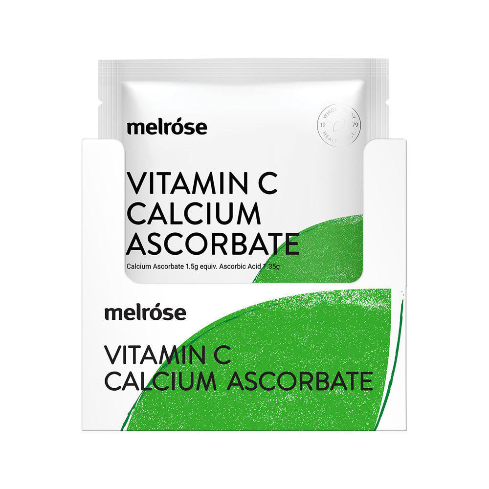 Melrose Vitamin C Calcium Ascorbate Oral Powder Sachet 125g x 8 Displa ...