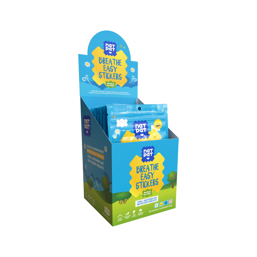 NATPAT Organic Breathe Easy Stickers x 24 Pack x 30 Display – The ...