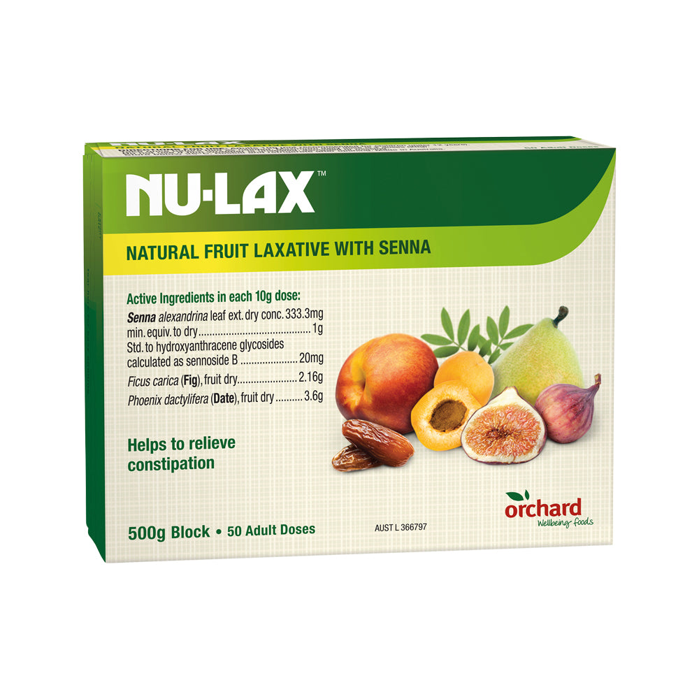 Nu-Lax Natural Fruit Laxative with Natural Senna Block 500g – The ...
