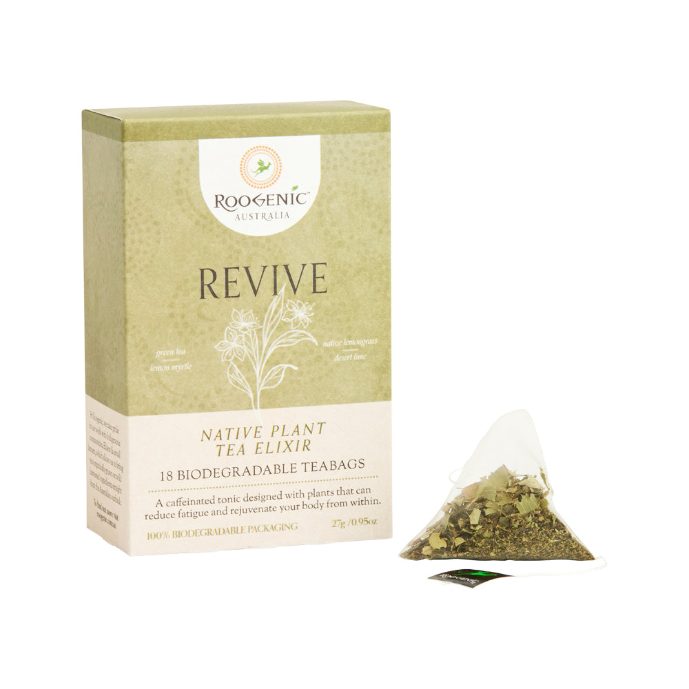 Roogenic Australia Revive (Native Plant Tea Elixir) x 18 Tea Bags – The ...