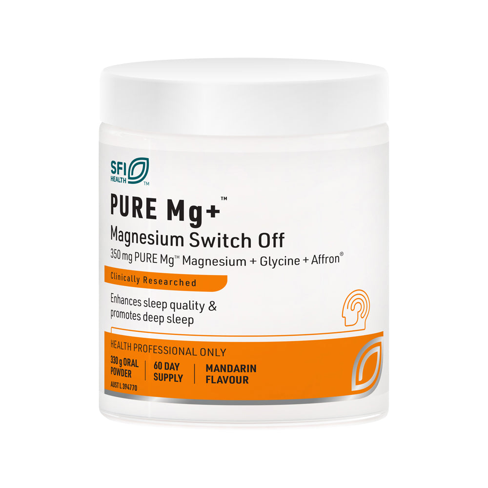 SFI Health PURE Mg+ Magnesium Switch Off Mandarin Oral Powder 330g ...